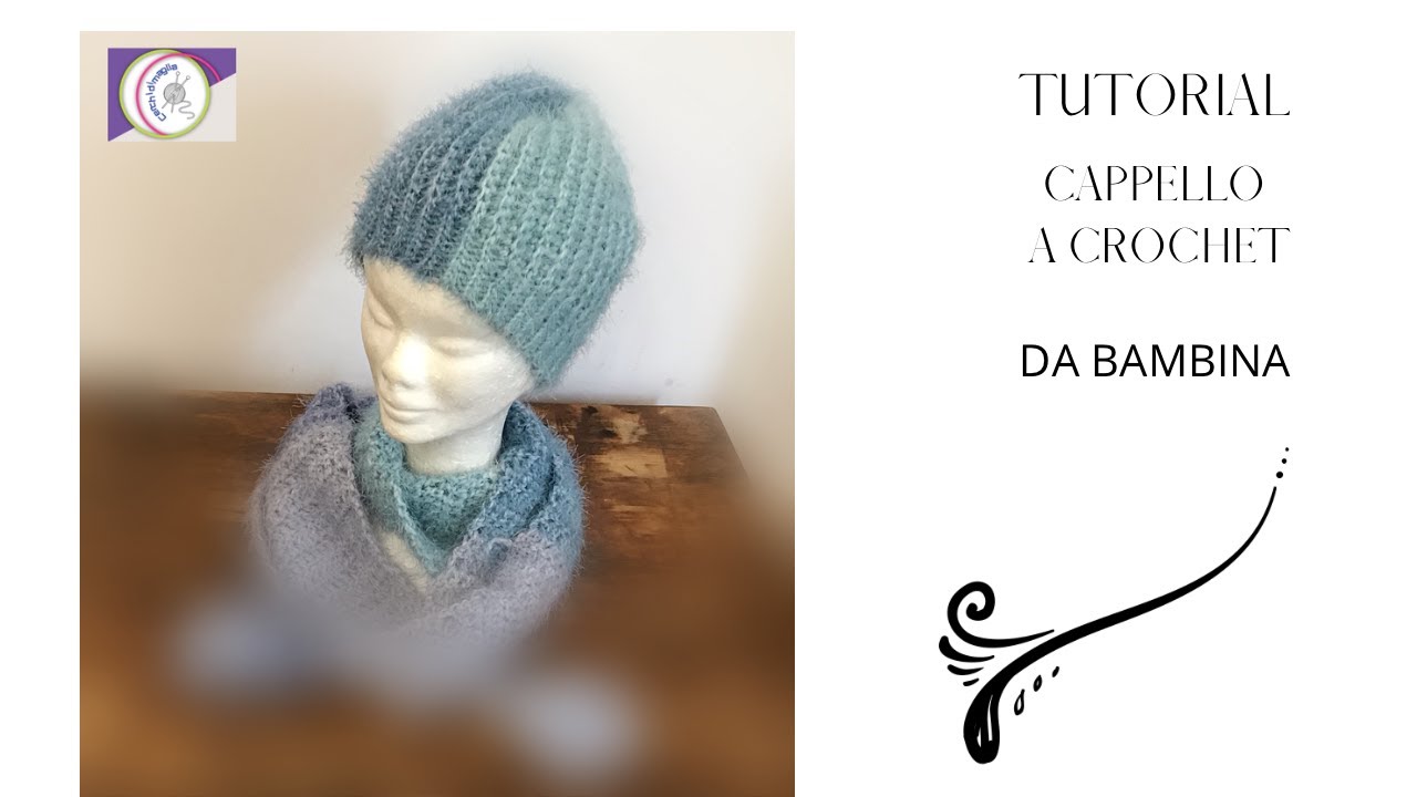 TUTORIAL: Come fare un cappello da bimba a crochet - YouTube