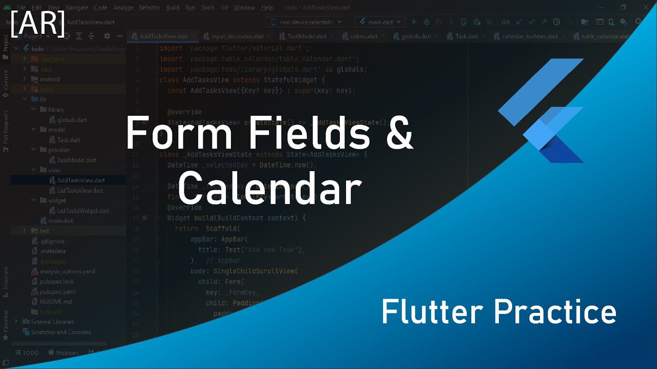 Create Form Fields & Calendar | DevBrains