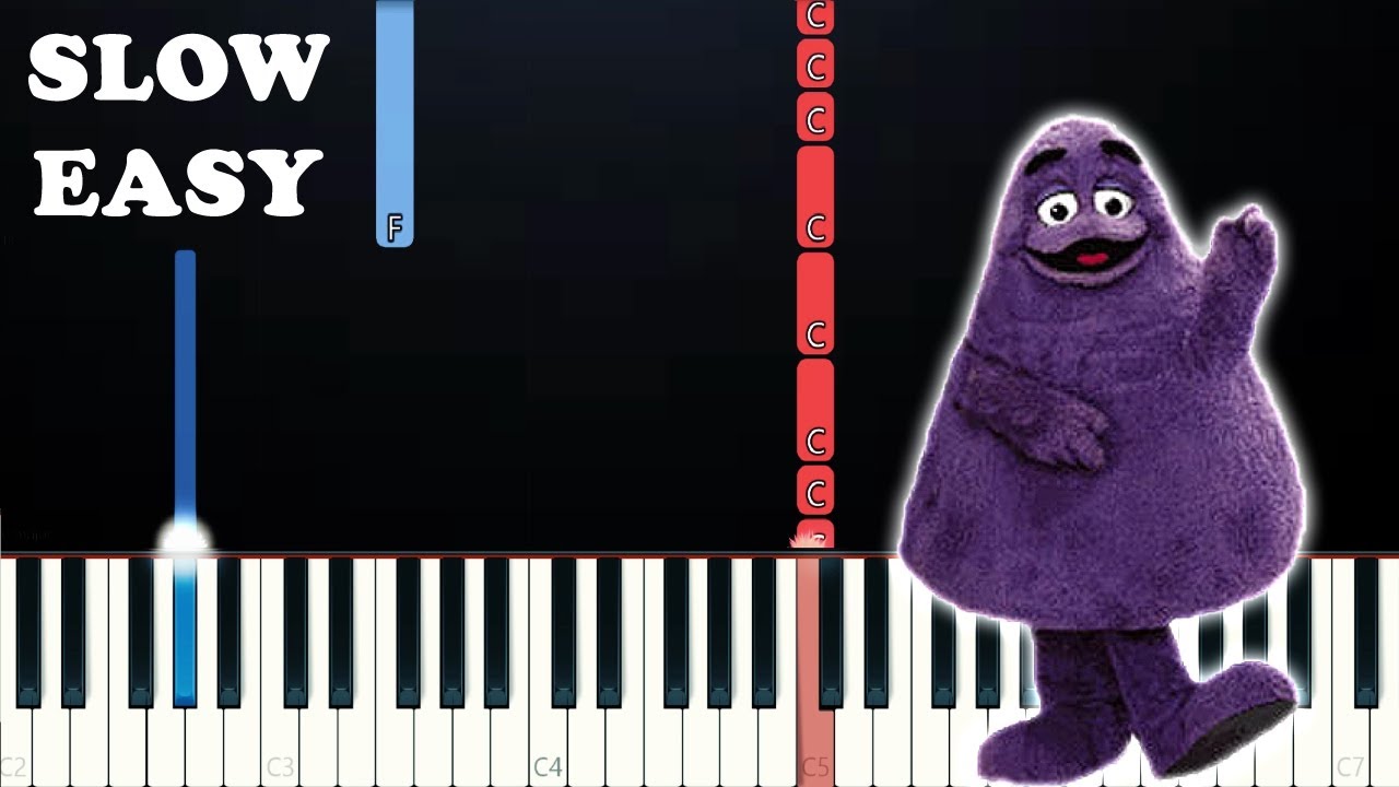 CG5 - Grimace - best part (SLOW EASY PIANO TUTORIAL) - YouTube