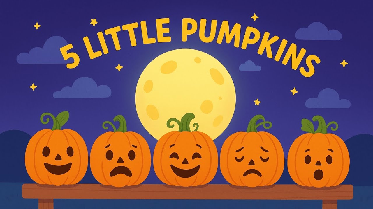 Five little pumpkins 🎃 | Halloween Song #kidssongs #halloween # ...