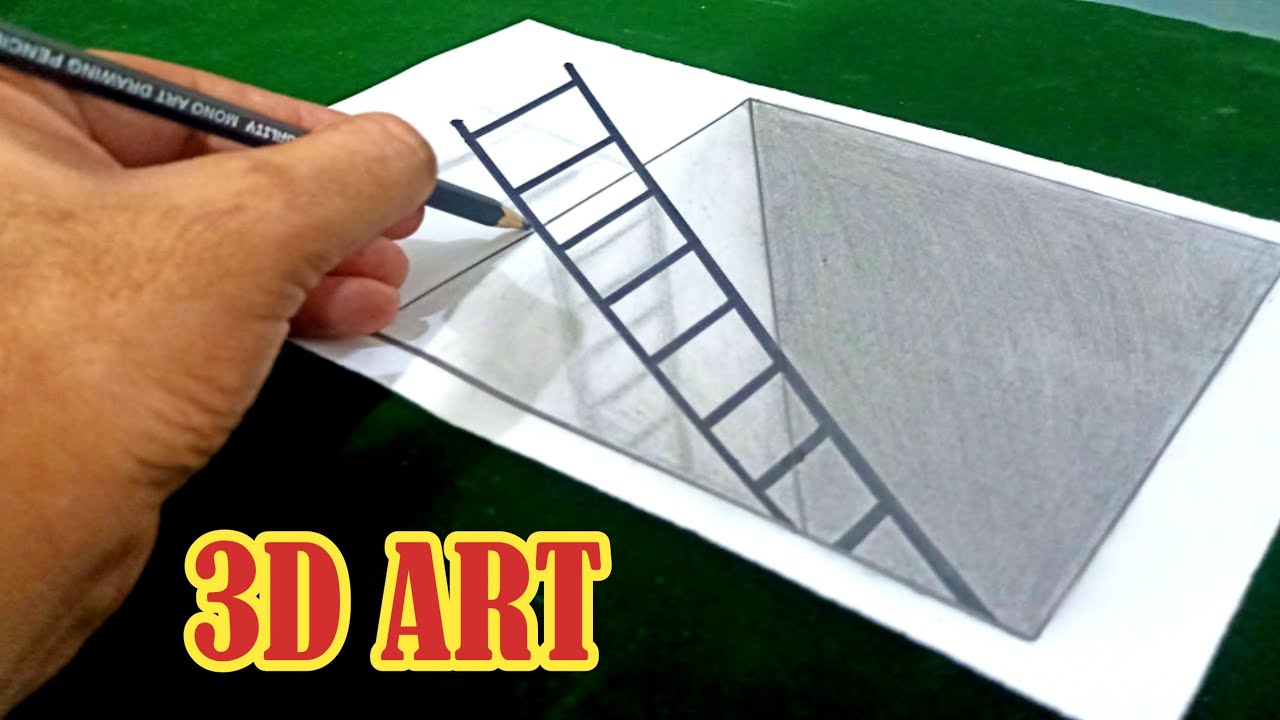 3d Stairs Drawing For Bigeners • 3 Dimensional Trending Art ...