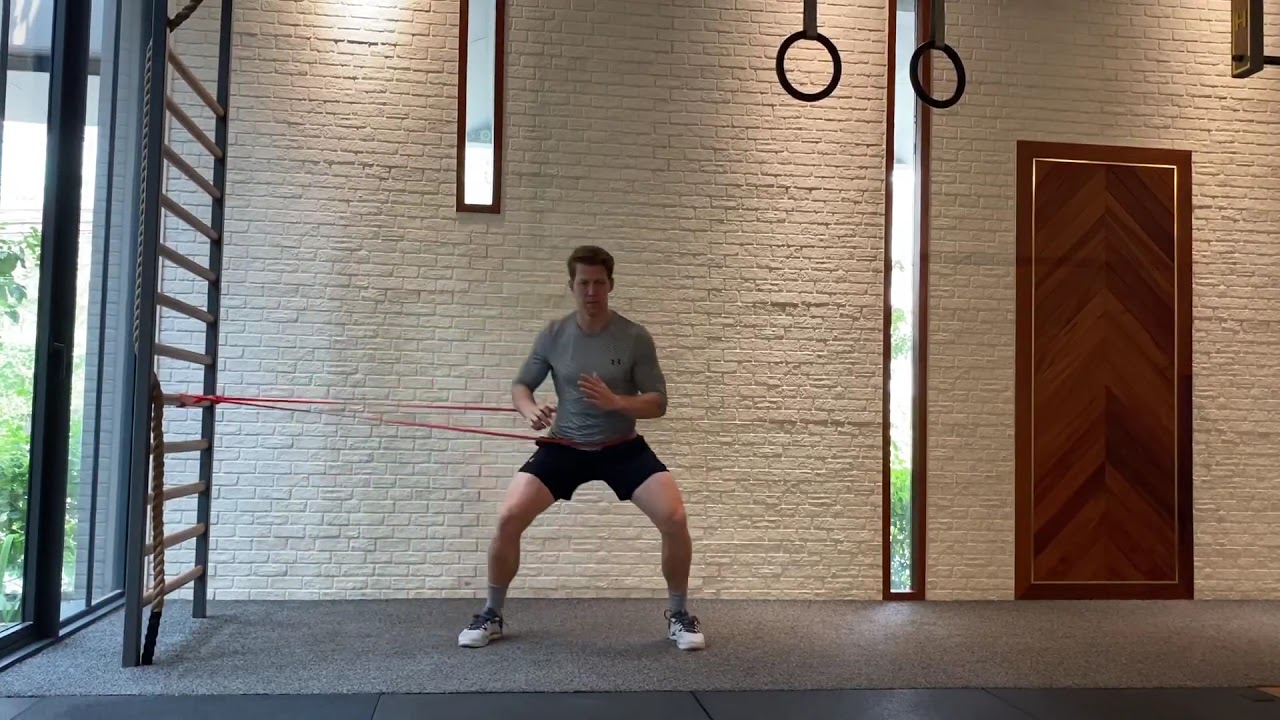 Lateral shuffle | Resistance band - YouTube