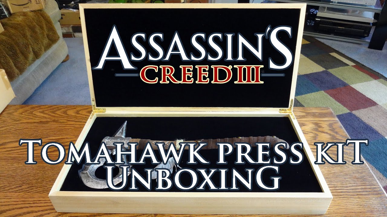 Assassins Creed III 3 Connor Kenway's Tomahawk Press Kit Unboxing ...