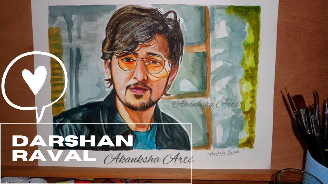 Watercolour portrait painting of Darshan Raval | Singer | Asal mein ...