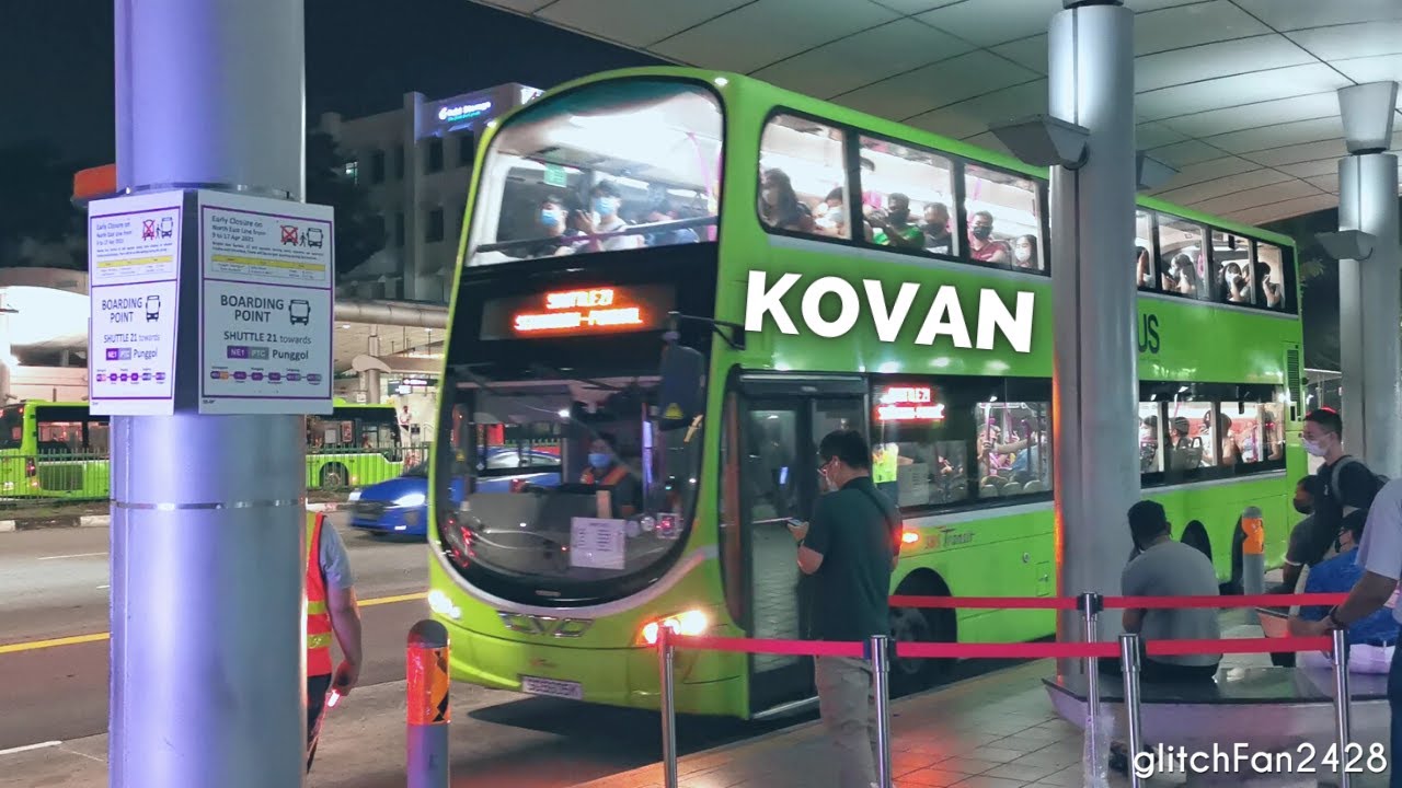 Buses at Kovan MRT Station ft. Shuttle 21, Singapore 2021 - YouTube