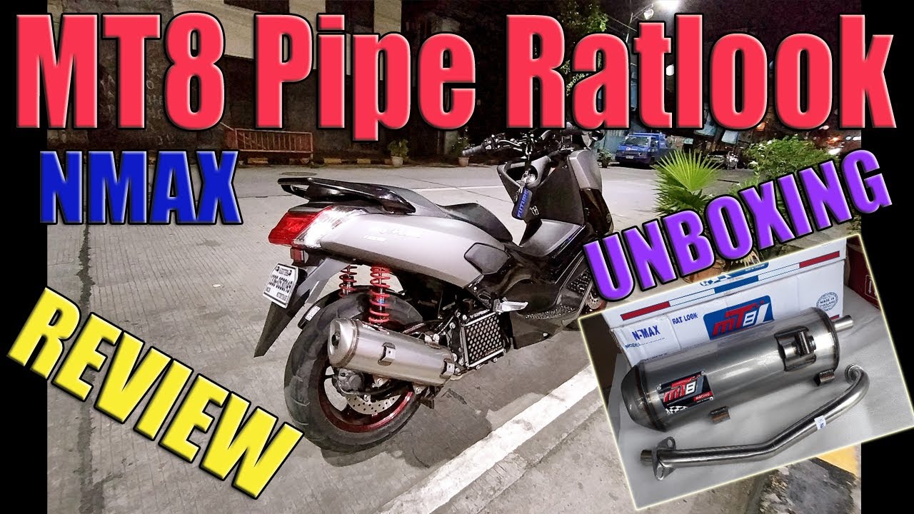 MT8 PIPE ROTLOOK FOR NMAX UNBOXING REVIEW | MT8 PIPE SOUND TEST ...