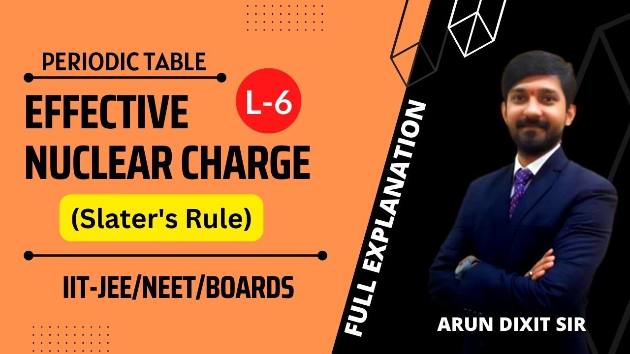 Effective Nuclear Charge | Slater's Rule | PARA CLASSES | CHEMISTRY BY ...