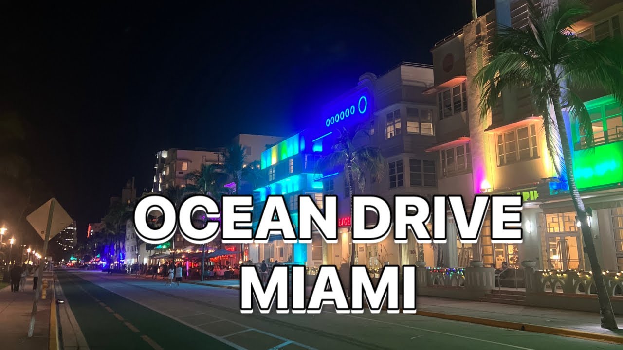 🇺🇸 OCEAN DRIVE MIAMI 🌴 4k night life walking tour December 2023 { FULL ...