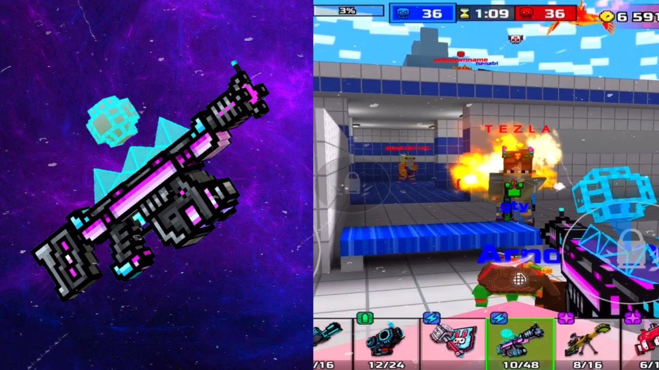 Pixel Gun 3D - Wave Pulser [Weapon review] - YouTube