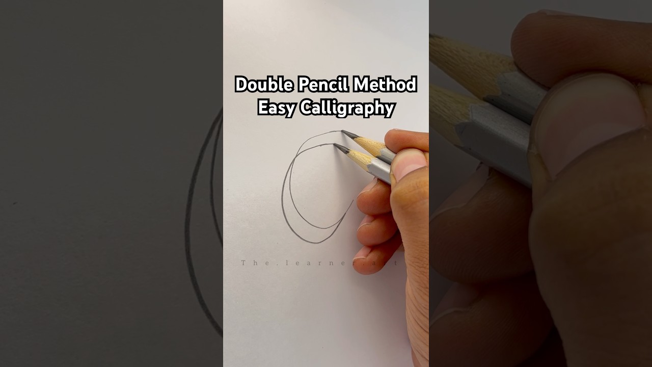 ️ Master the double pencil calligraphy technique & create a perfect ‘C ...