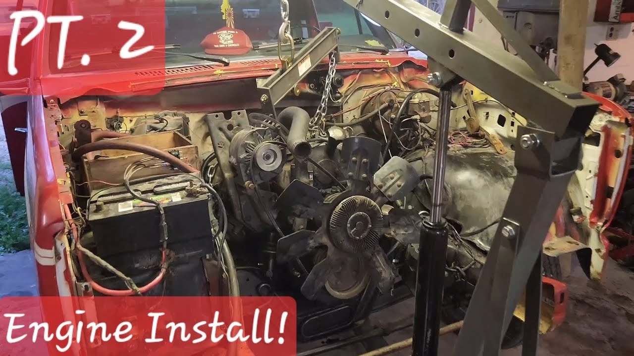 Bricknose to Bullnose 7.3IDI Swap Part 2: Engine Installation and Modifications - YouTube