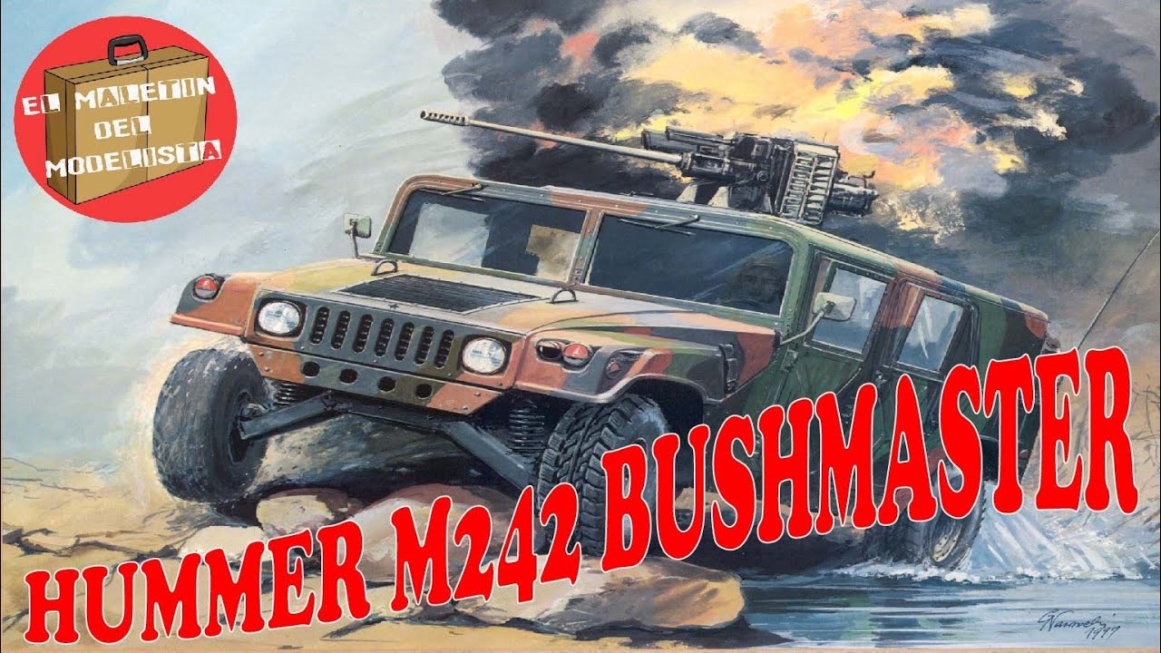 HUMMER M242 bushmaster 1/35 en papel (CAPITULO 21) - YouTube