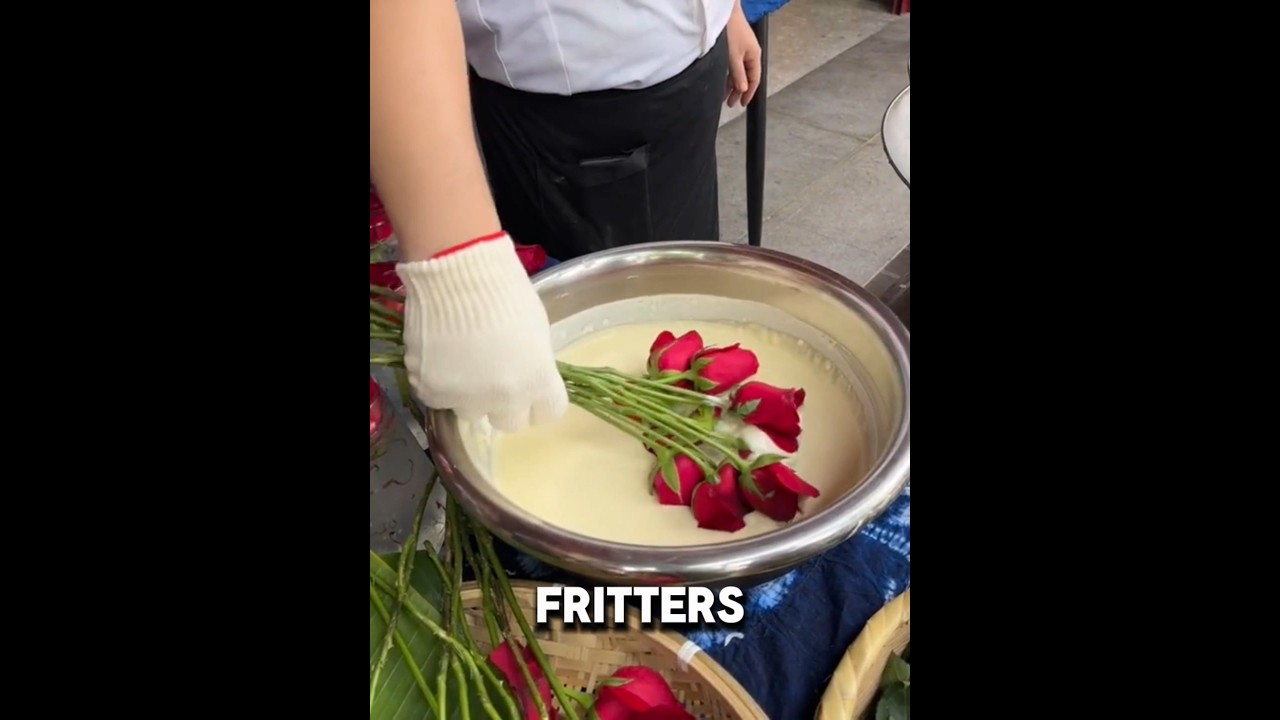 Deep fried Rose fritter - YouTube