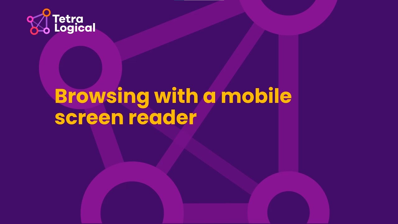 Browsing with a mobile screen reader - YouTube