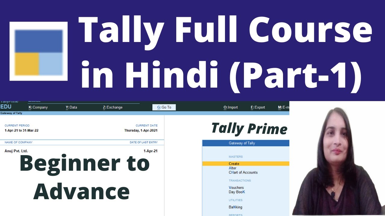 Tally Prime full course in hindi| Tally Prime ERP9 full course step by ...