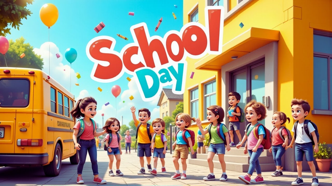 🎒 First Day at School! 🚌 Fun Back-to-School Song for Kids - YouTube