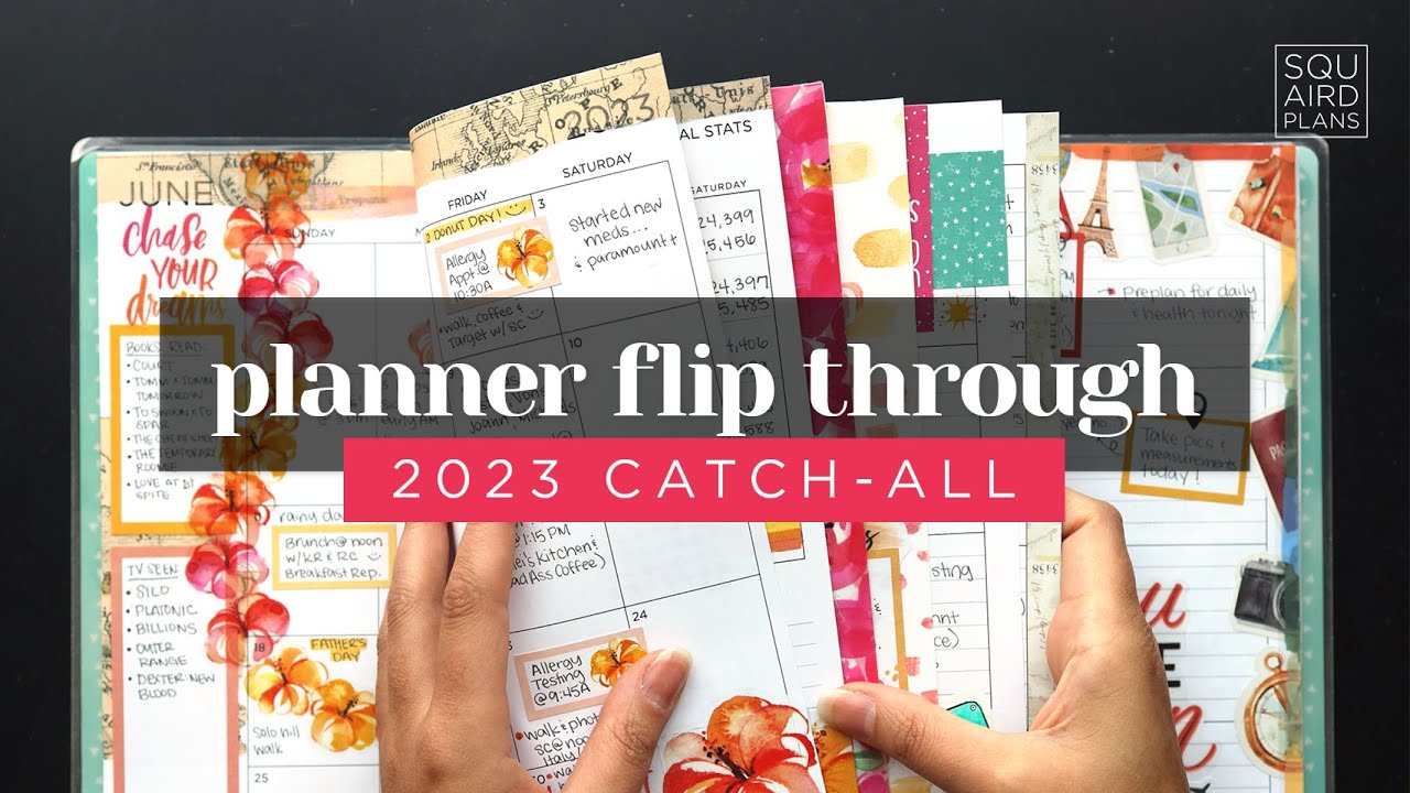 PLANNER FLIP THROUGH 2023 :: A Full Year of Completed Horizontal Catch ...