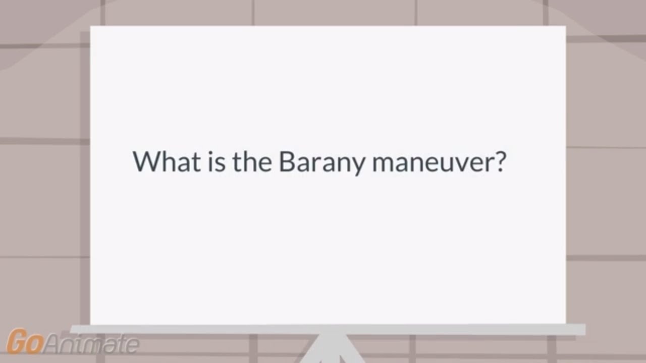 What is the Barany maneuver? - YouTube