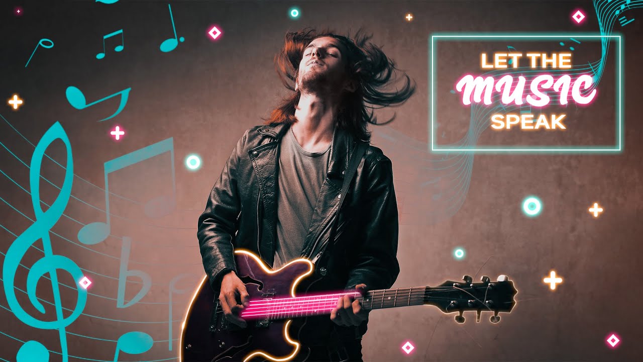 Photoshop Manipulation Glowing Effect Poster For Music Lover - YouTube