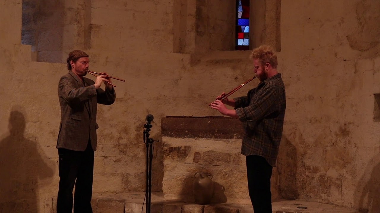 Duo Bass Ancient Greek Aulos αυλός Music Improvisation II - YouTube
