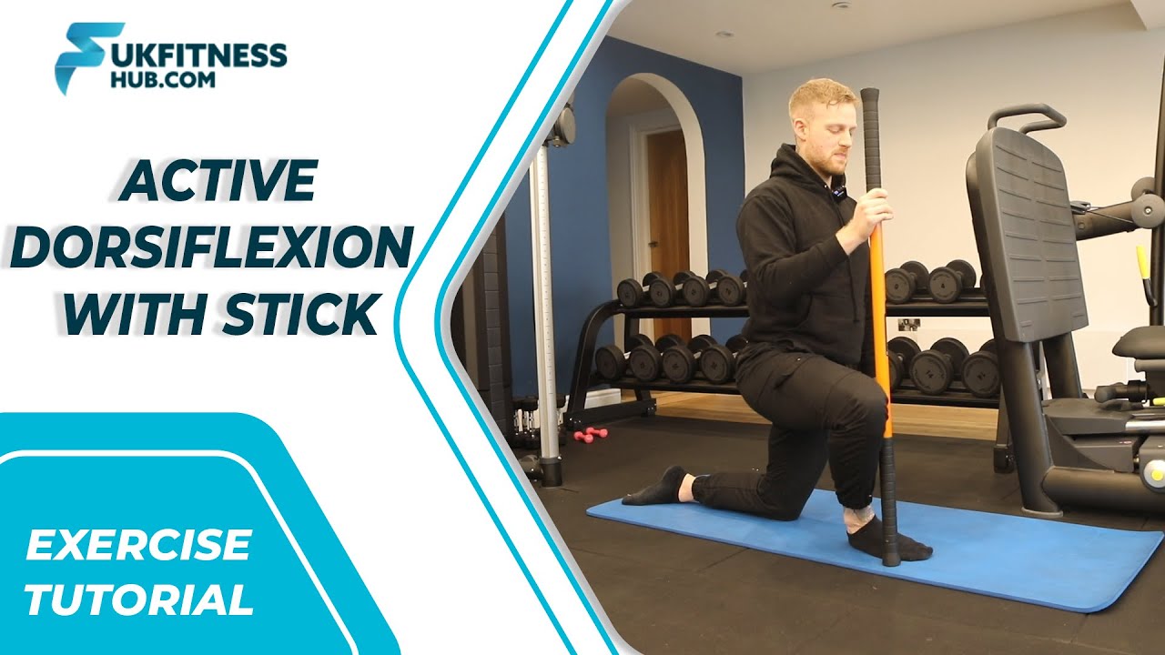 Exercise Tutorial: Ankle Dorsiflexion Mobilization With Stick - YouTube