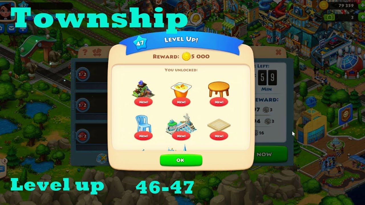 Township Level up 46 - 47 HD Walkthrough | bench | gameplay | ios ...