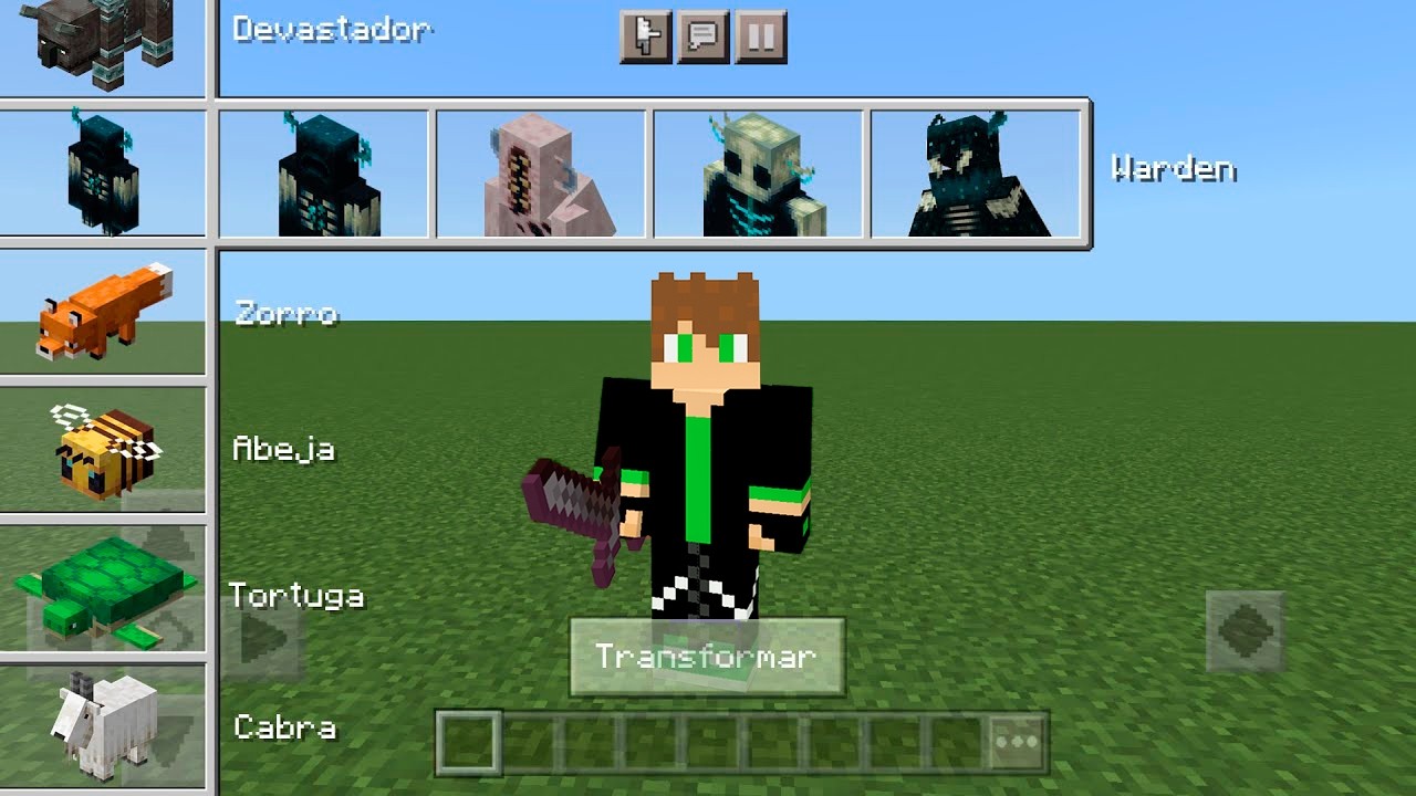 Como se TRANSFORMAR EM QUALQUER MOB com MORPH no MINECRAFT (Addon Morph ...