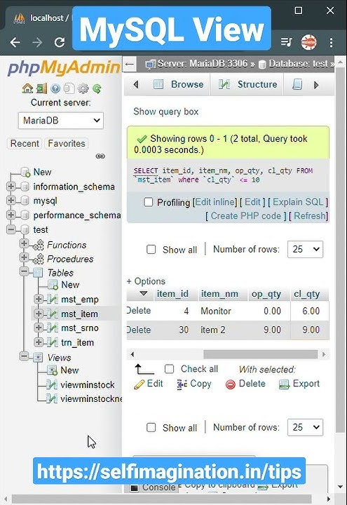 What Is Mysql View Dbms Views Youtube