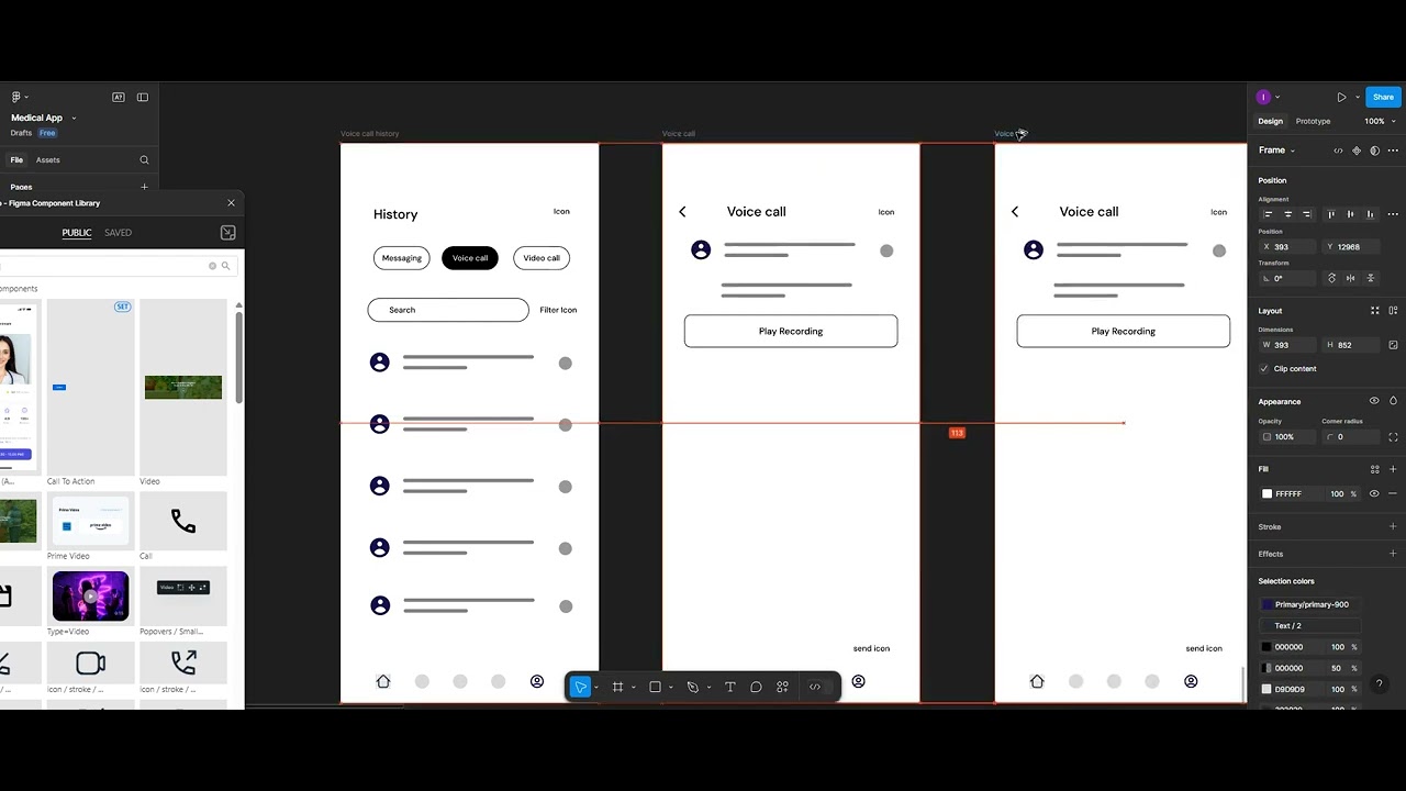 10: How to design history wireframes in Figma | UI/UX Design Tutorial ...