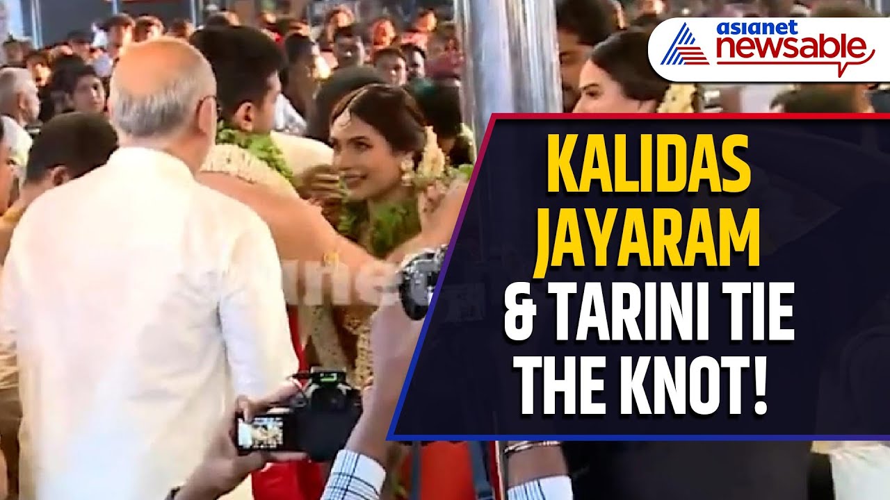 Kalidas Jayaram Marries Tarini Kalingarayar at Guruvayoor Temple ...