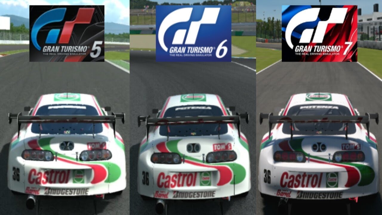 Evolution of the Toyota Castrol TOM'S SUPRA (JGTC) '97 in Gran Turismo - YouTube