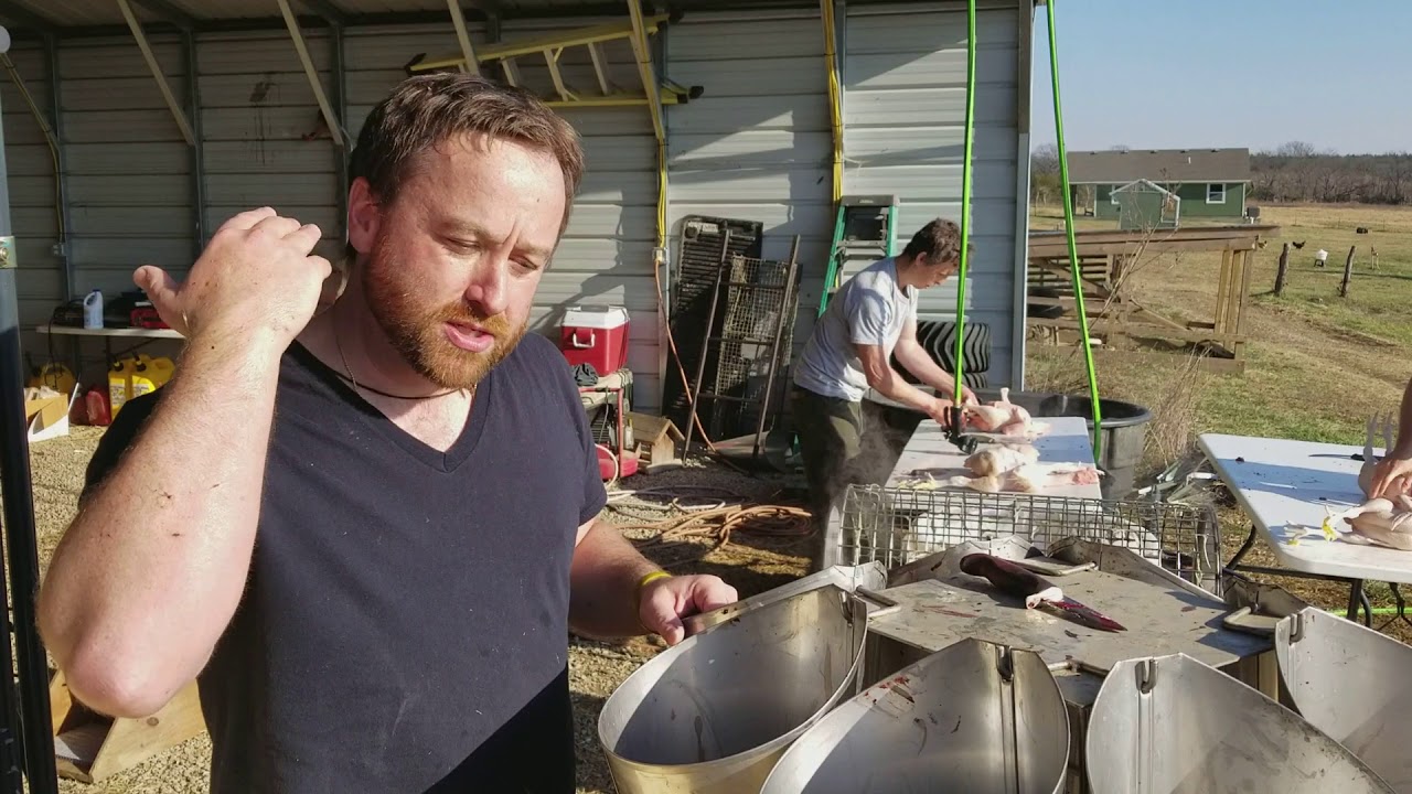 Butchering broilers using the Featherman Pro system - YouTube