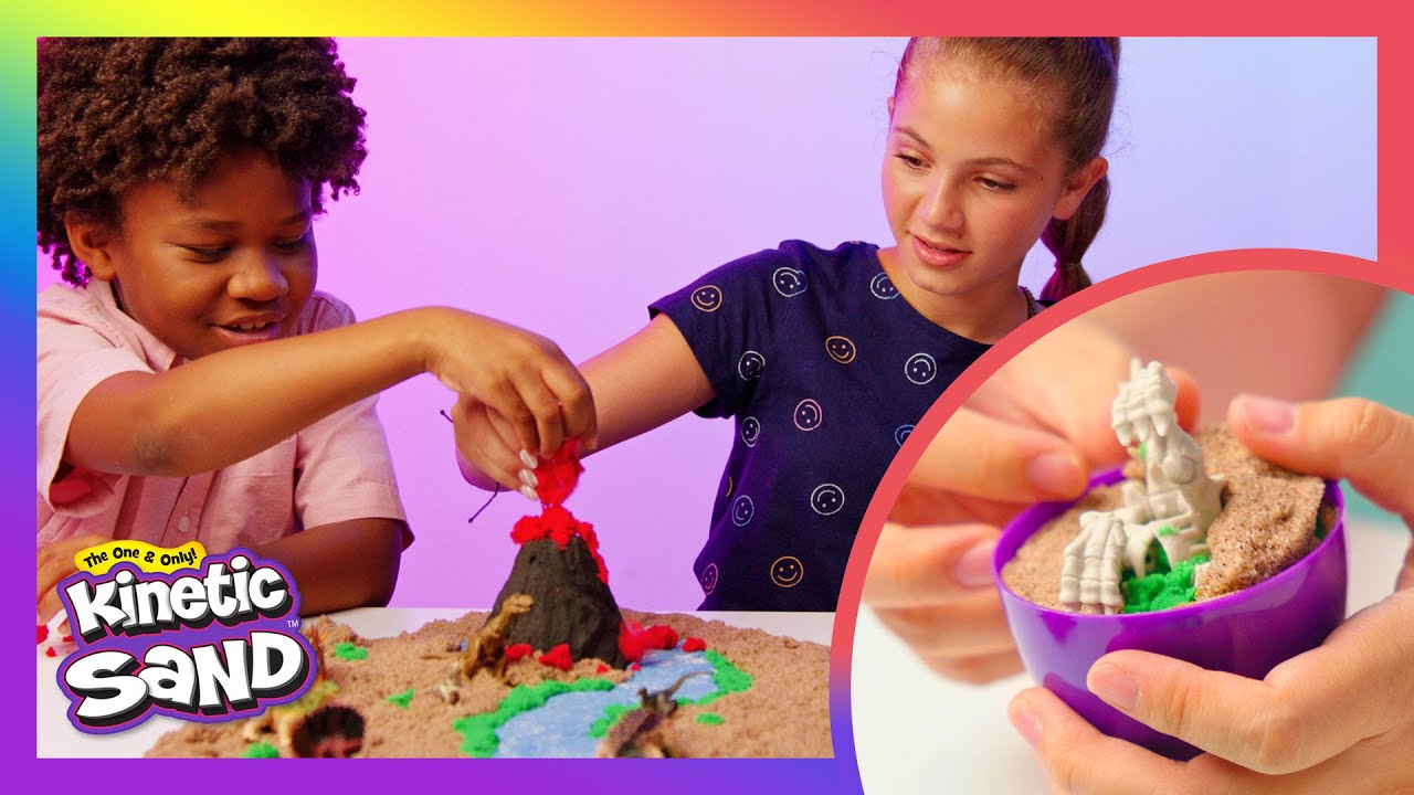 Digging for Dino Fossils in Kinetic Sand | Creativity for Kids - YouTube