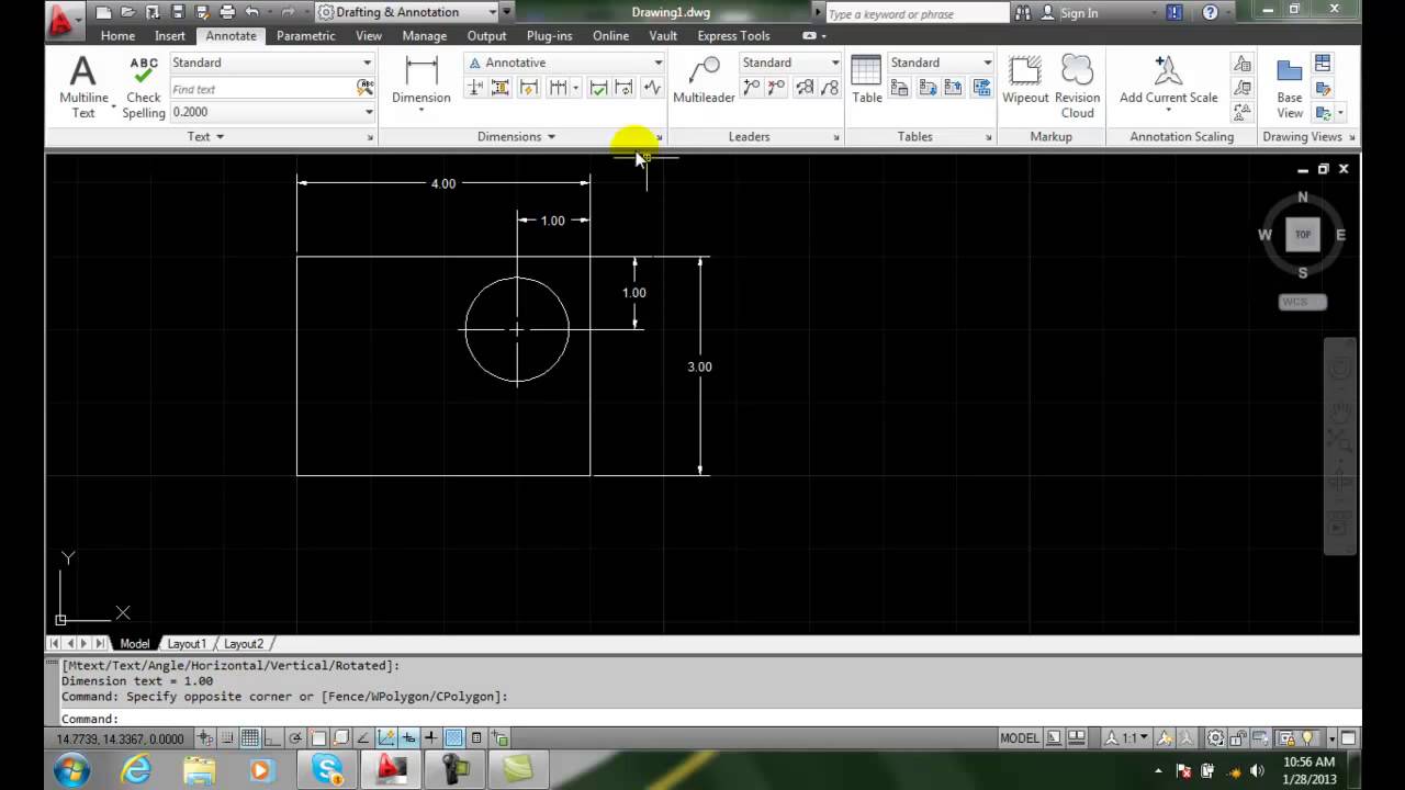 AutoCAD II 20-11 Overriding Dimension Style New Dimensions - YouTube