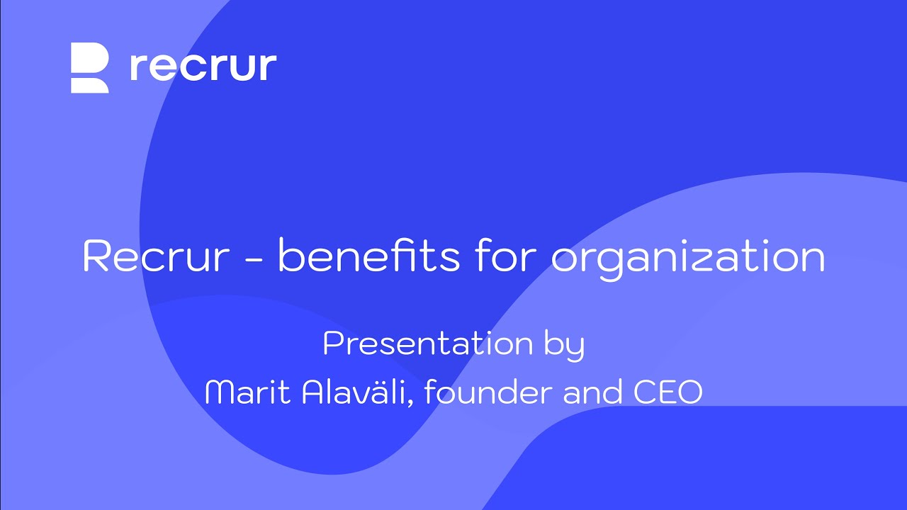 What are Recrur benefits for organization? - YouTube