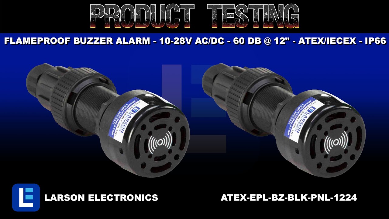 Flameproof Buzzer Alarm - 10-28V AC/DC - 60 dB @ 12" - ATEX/IECEx ...