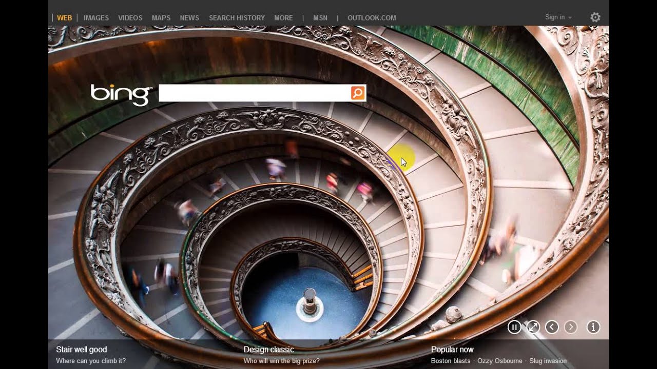 Bing home page animation 17th April 2013 - YouTube