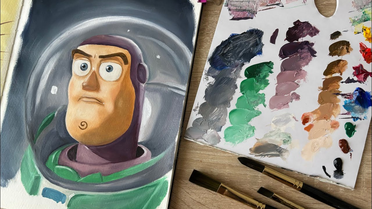 Portrait in Oil Paint: Buzz Lightyear - YouTube