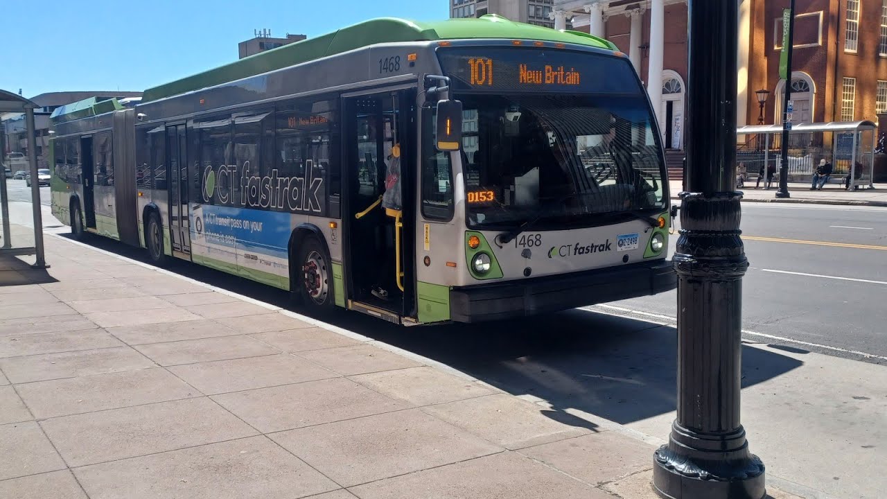 Ride on CTfastrak #1468 on route 101 - YouTube