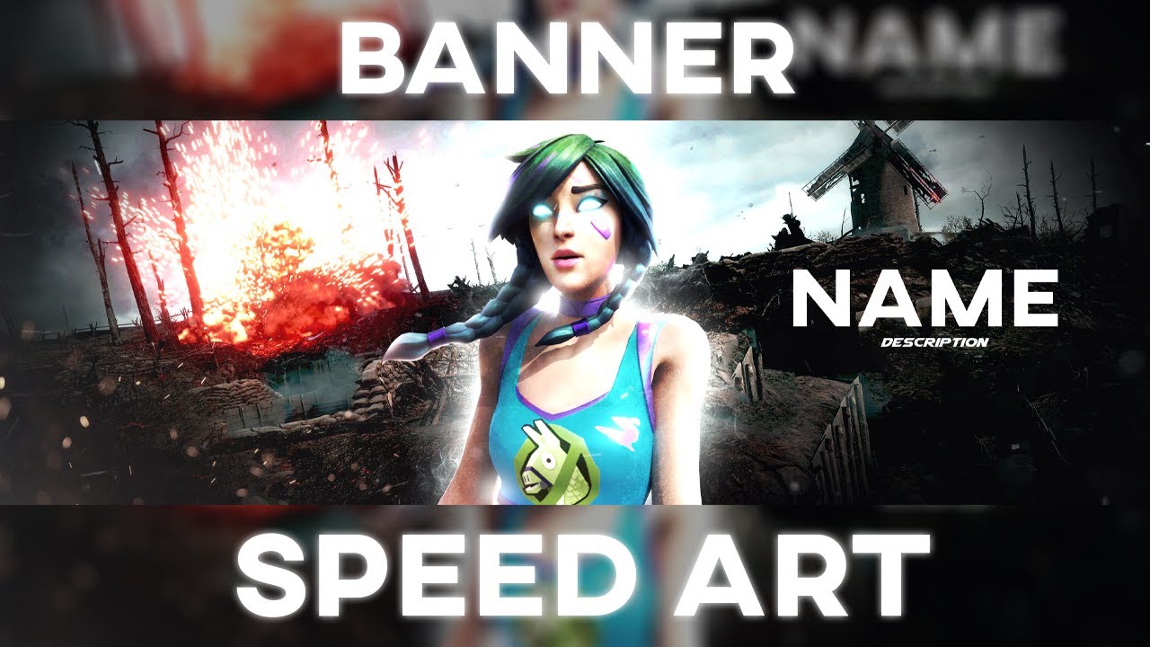 😋💥The best fortnite banner💥😋| **FREE TEMPLATE** | Photoshop - YouTube