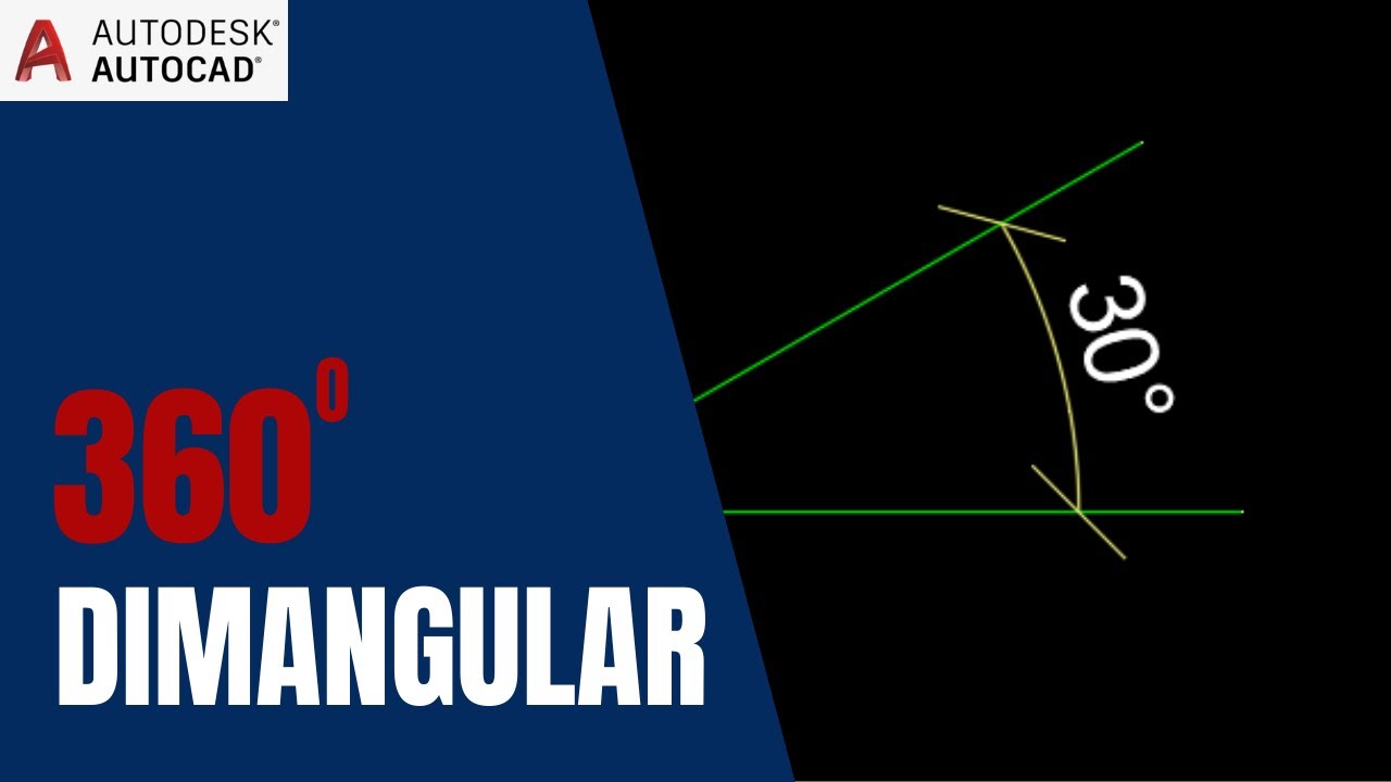 TUTORIAL AUTOCAD - dimensi angular AUTOCAD - YouTube