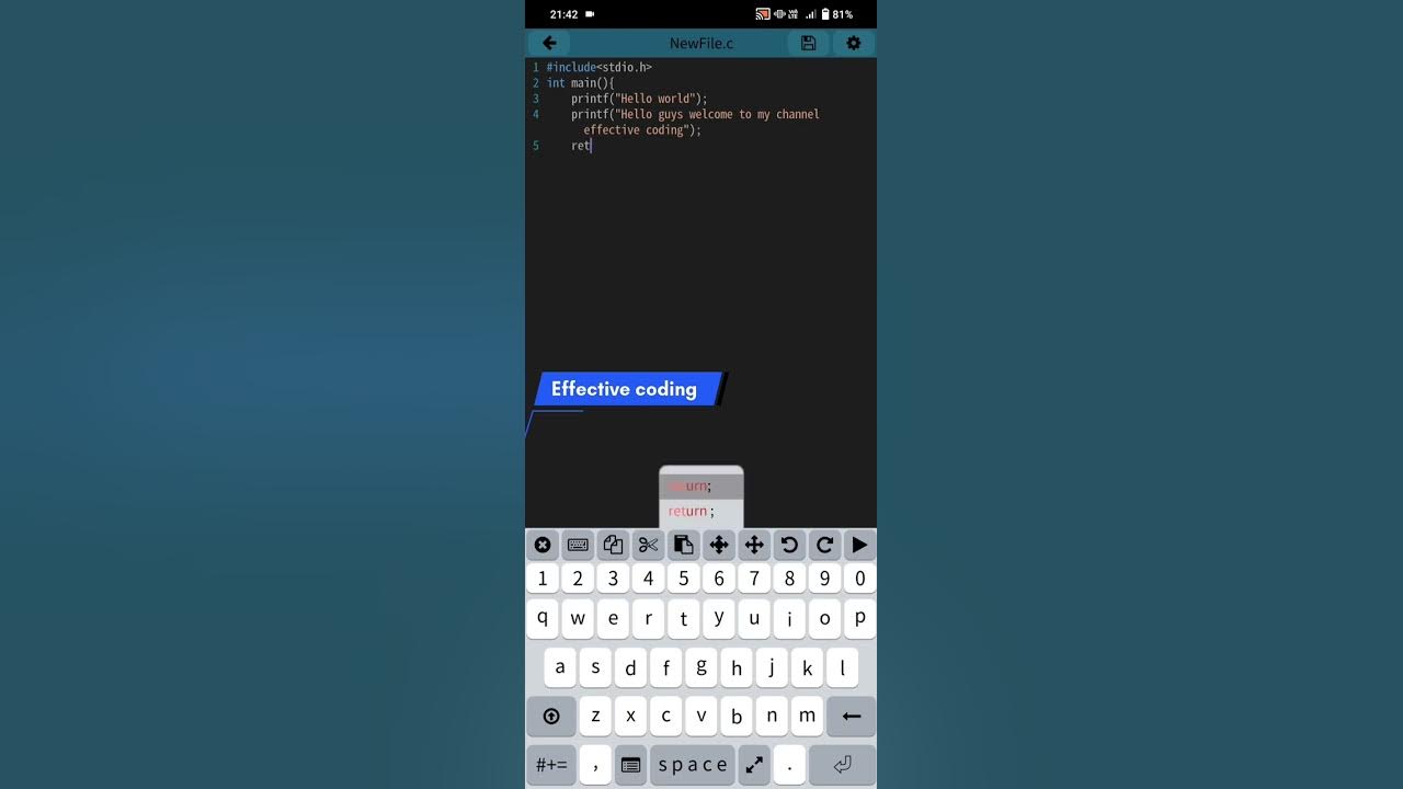 😊😊how to print hello world in c😊😊 #coding #codinglife #programing #codingshortvideo #functional ...