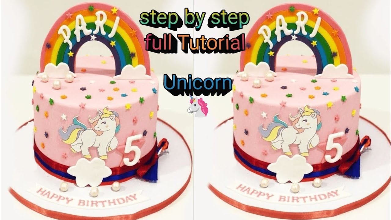 Unicorn Cake Design | Rainbow Unicorn Birthday Cake | How To make A ...