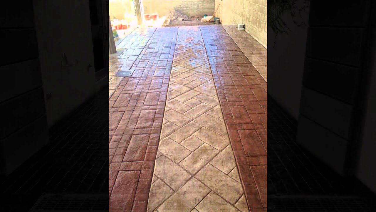 PISO ESTAMPADO EN PATIO Y VIA PUBLICA - YouTube
