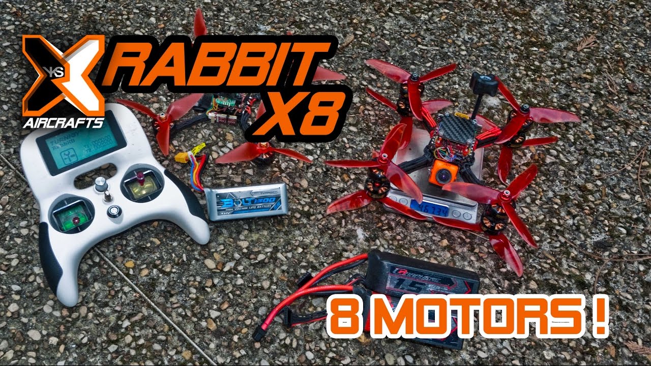 YKS Aircrafts Rabbit X8 Prototype - 8 motors on fpv racing build under ...