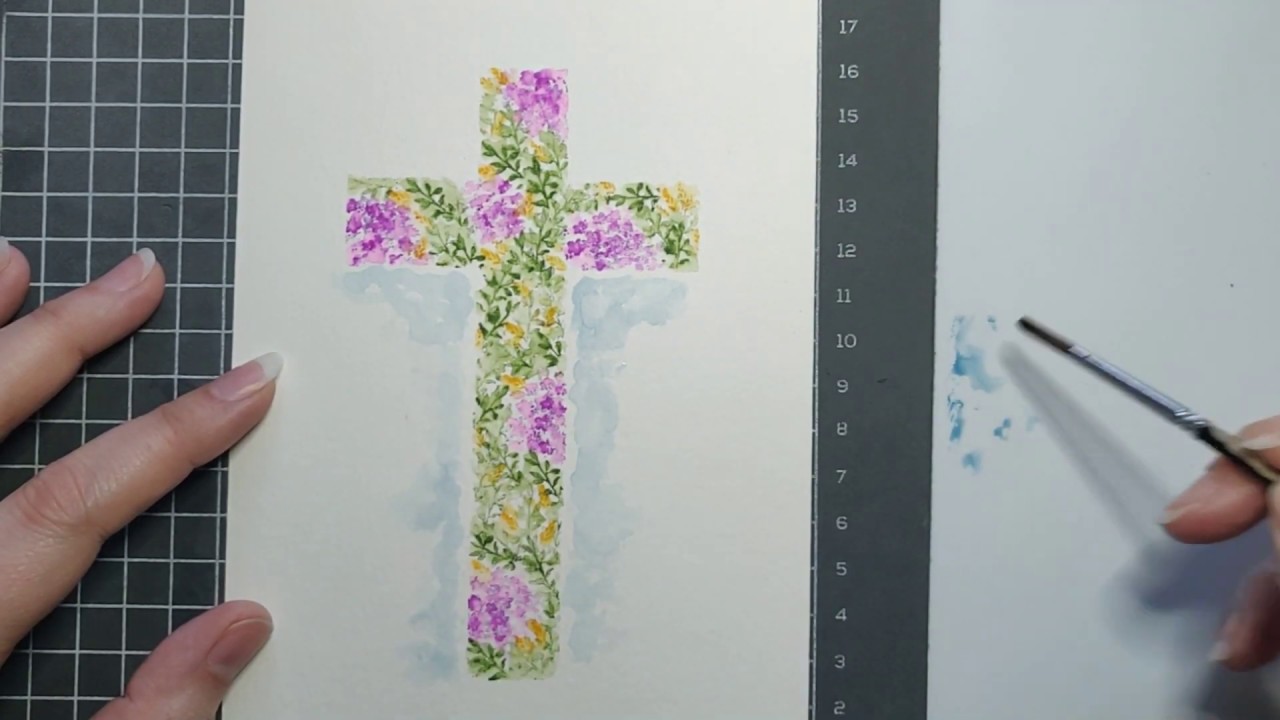 Floral Cross Watercolor Tutorial - YouTube