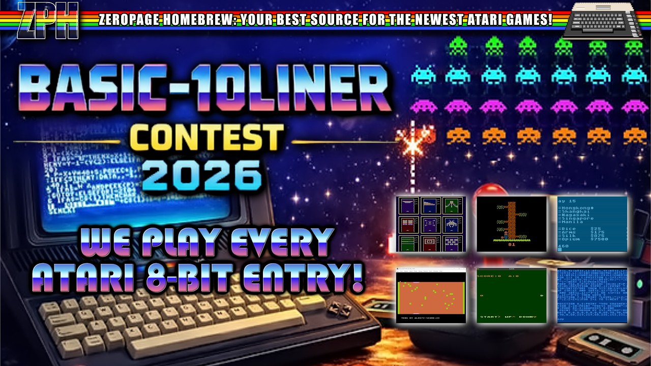 Every Atari 8-Bit Game from the BASIC 10 Liner Contest 2026! - YouTube