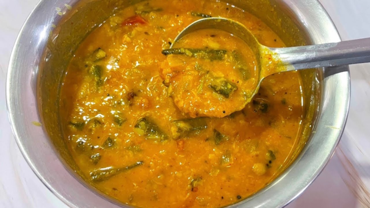 ಸಿಂಪಲ್ ಬೆಂಡೆಕಾಯಿ ಸಾಂಬಾರ್ | Bhindi Sambar Recipe in Kannada | Bendi ...