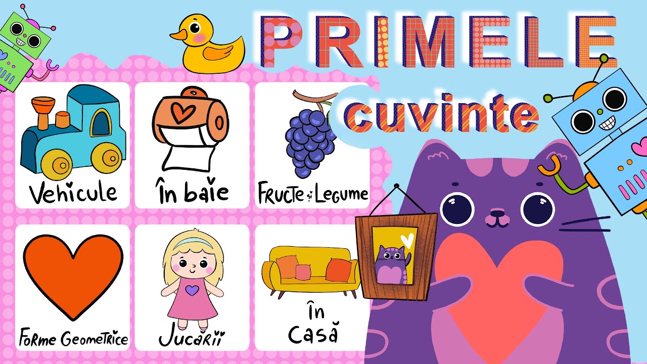 PRIMELE CUVINTE în limba română I Partea 1 I PAM BEBE I Desene BEBELUȘI ...