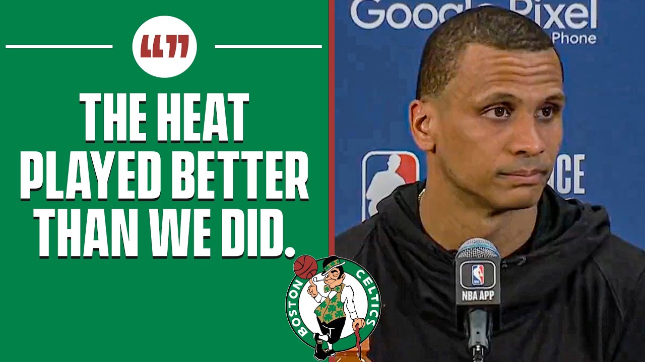 Joe Mazzulla Says HEAT WERE BETTER TEAM in Game 7 of Eastern Conference ...